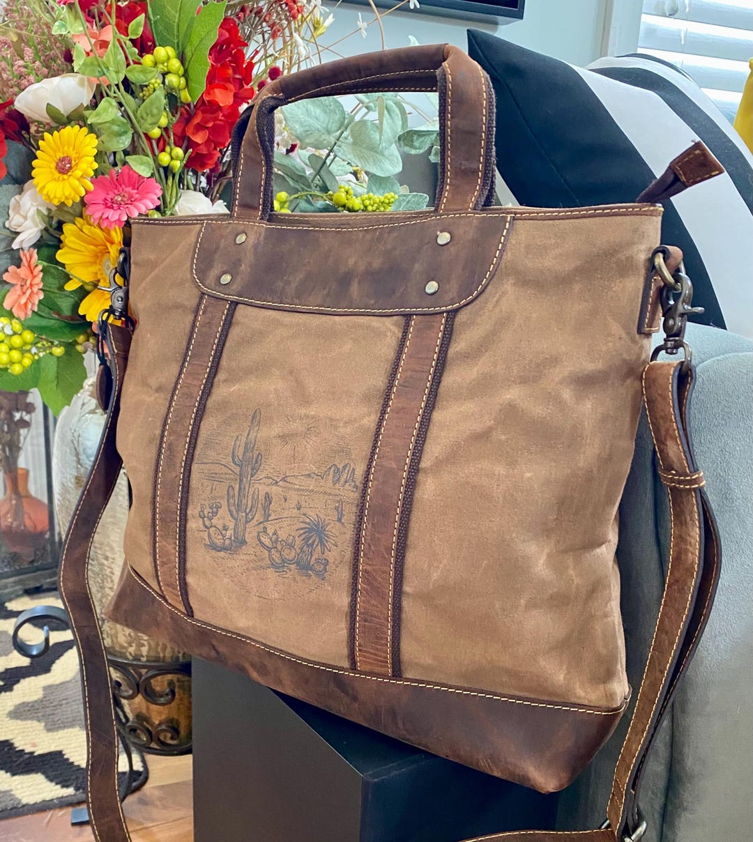 Vintage Laptop Bag, MYRA Bag, Vintage Leather, Distressed Leather Tote, Unisex Bag, Christmas ...