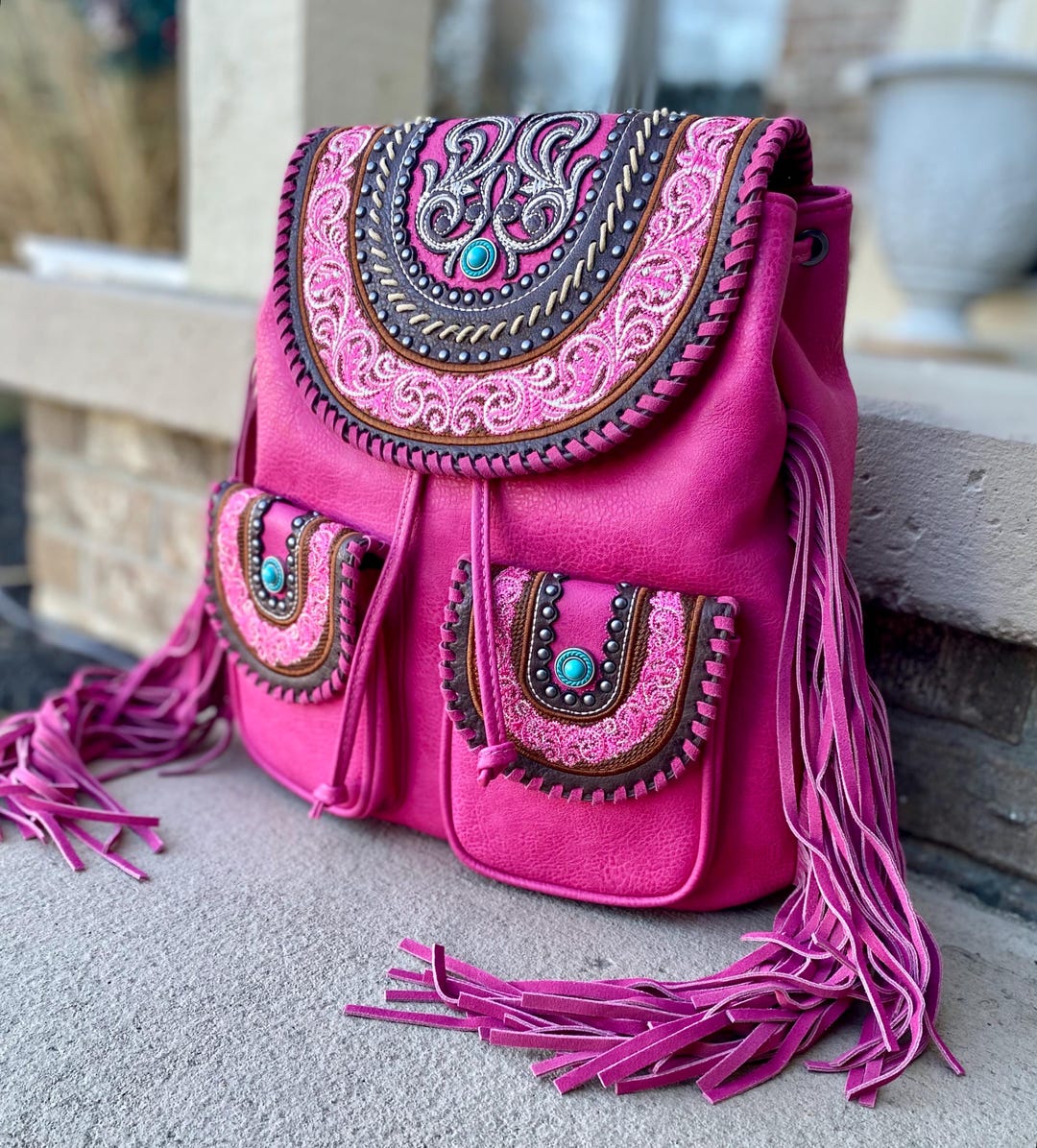 Western Backpack, Hot Pink Backpack, Cinch Backpack, Pink Luggage ...