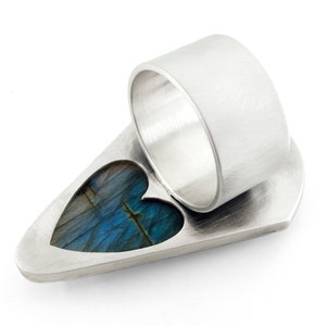 Labradorite Arrowhead Ring. Sterling Silver Arrowhead Ring. Arrow Point ...