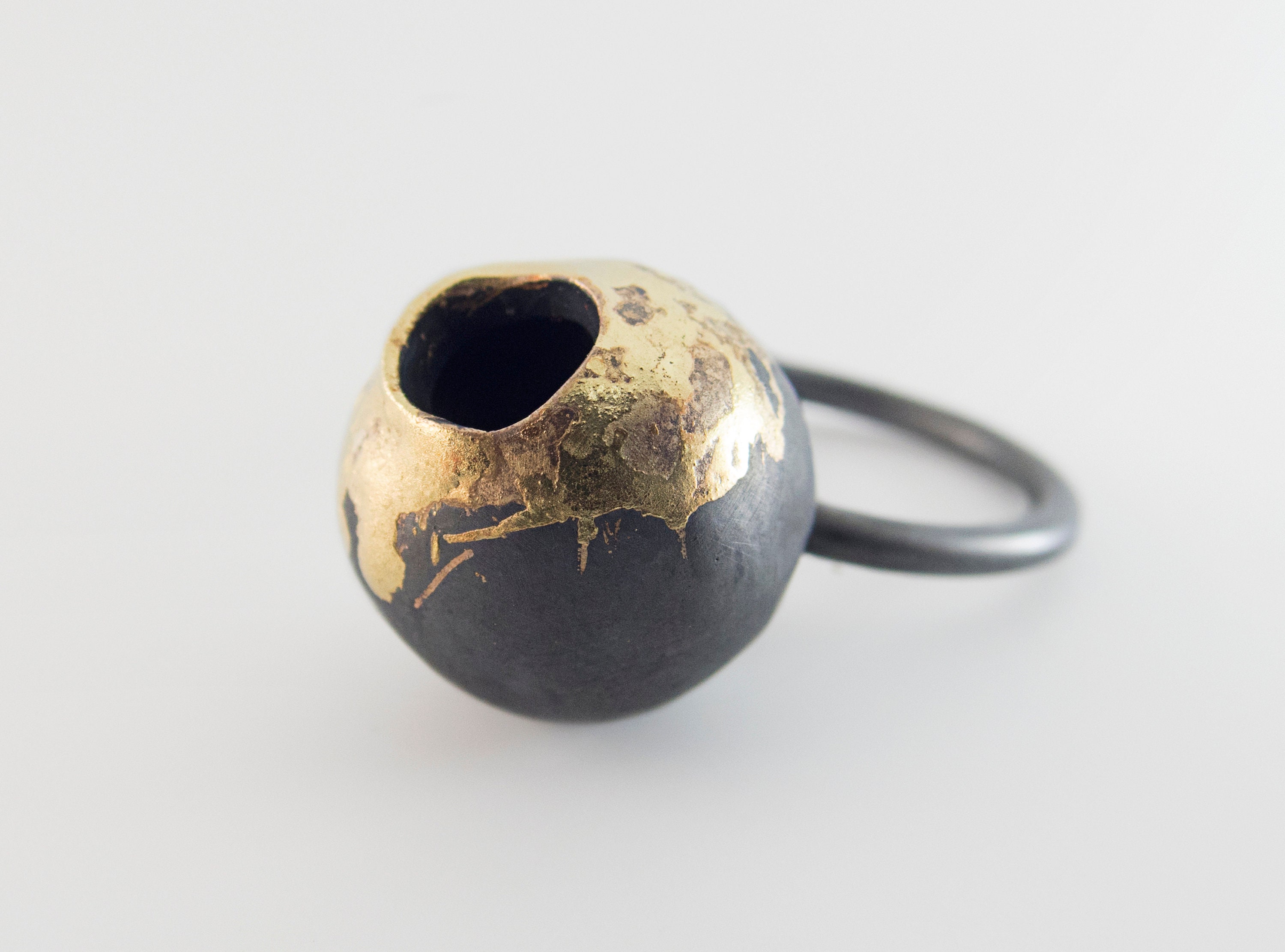 Oxidized Silver Bubble Ring. One of a Kind Silver Ring. Contemporary ...