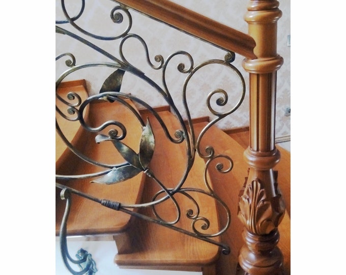 Wrought Iron Railings, Forged Railings for Stairs, Custom Metal Railing ...