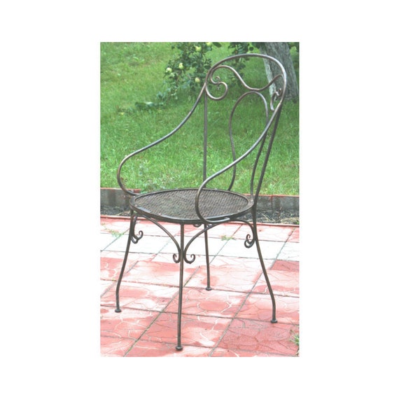 Hand Forged Chair Wrought Iron Chair Iron Stool Garden - Etsy
