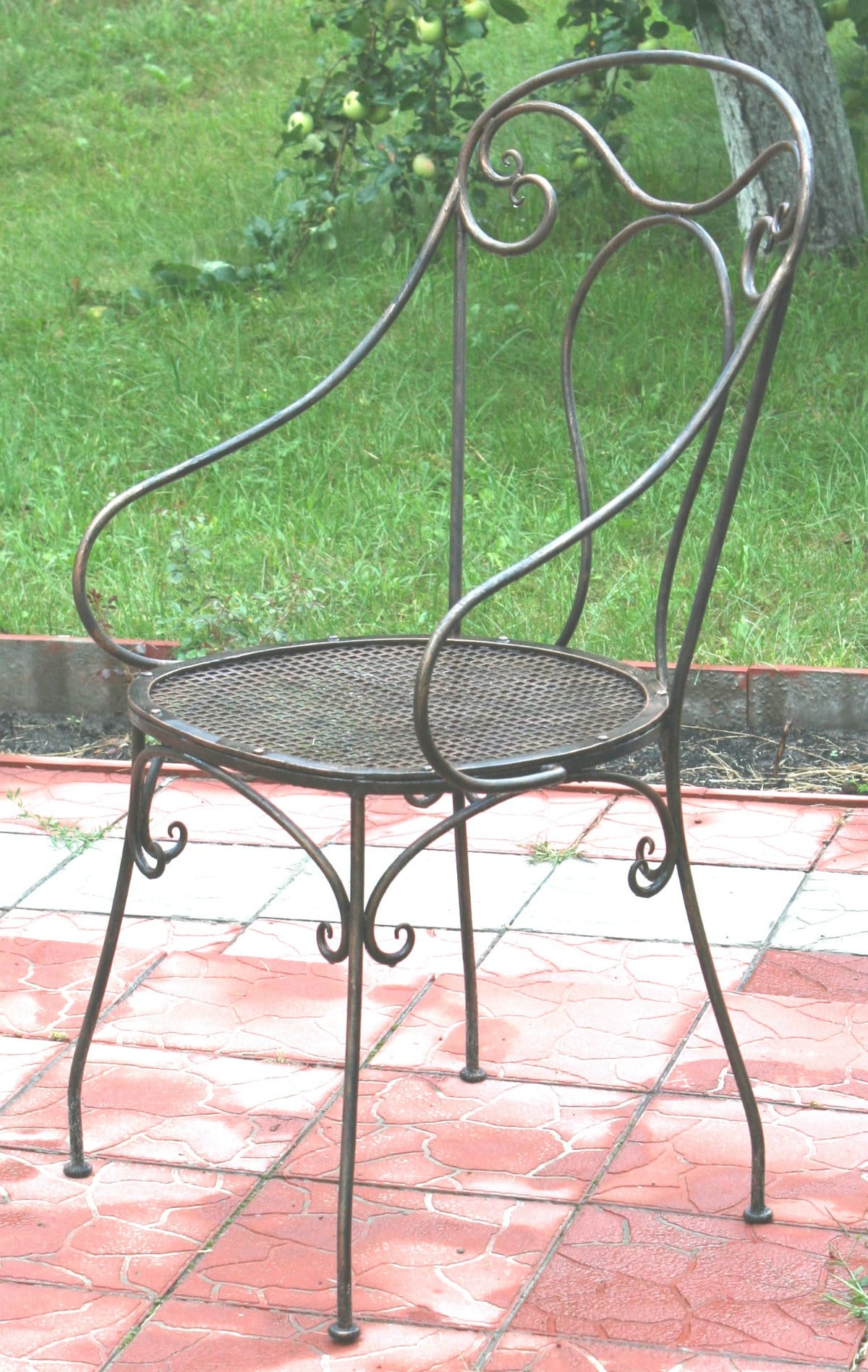 Hand Forged Chair, Wrought Iron Chair, Iron Stool, Garden Chair, Steel ...