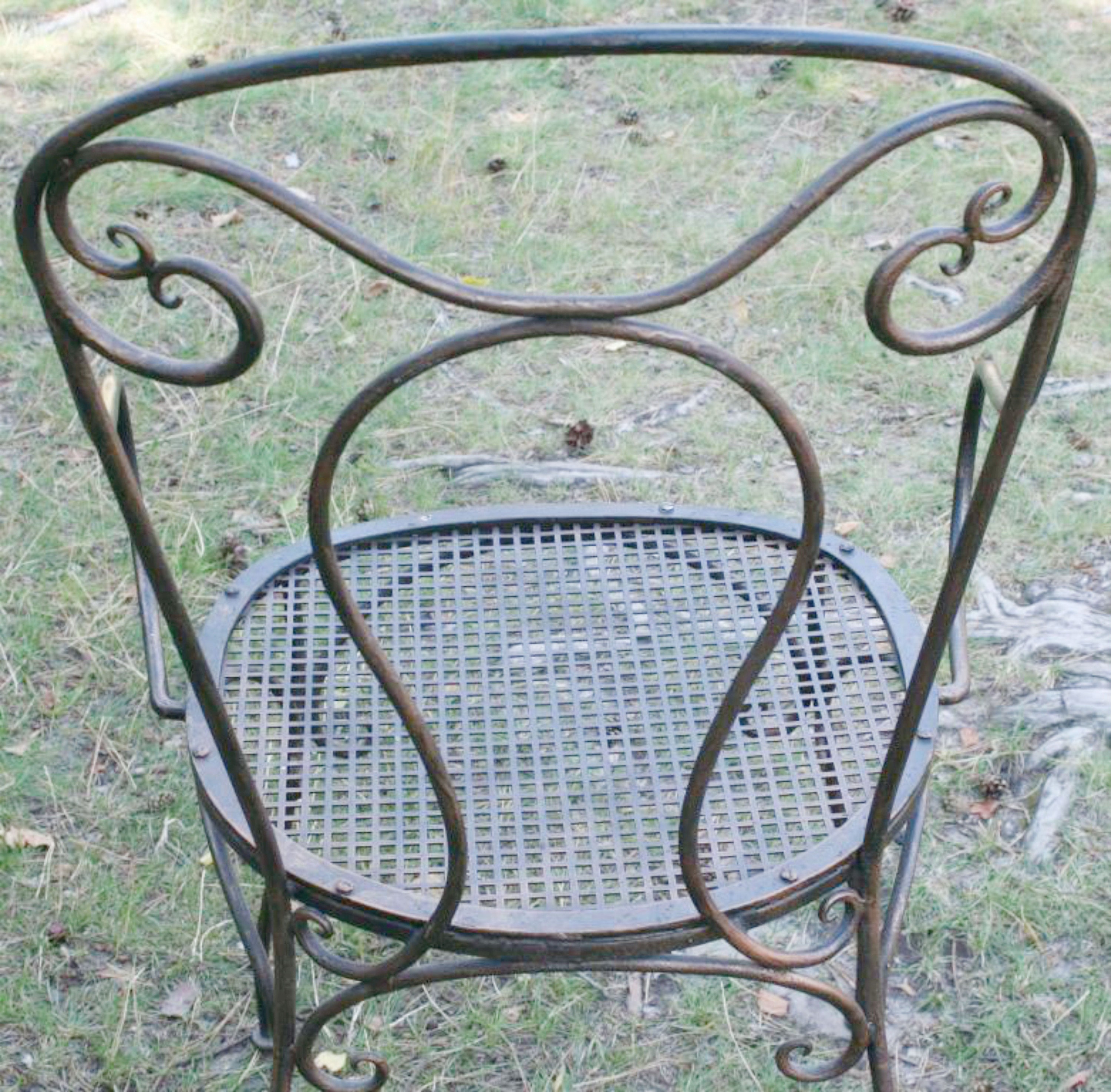 Hand Forged Chair, Wrought Iron Chair, Iron Stool, Garden Chair, Steel ...