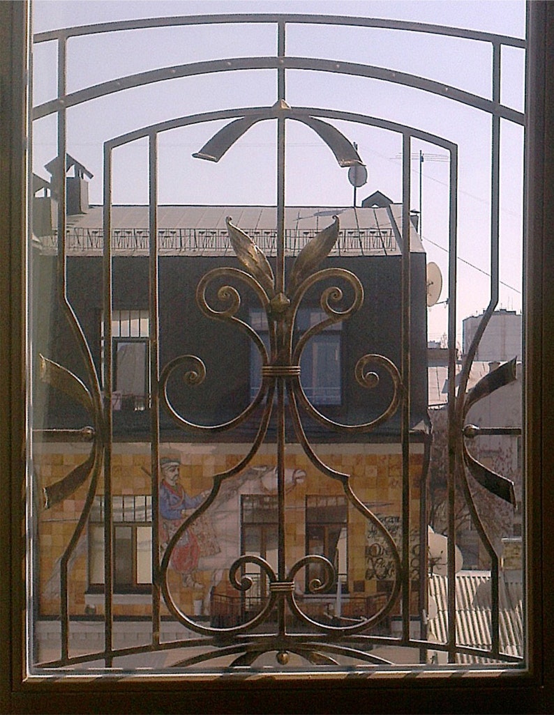 Wrought Iron Bars on Windows and Doors, Wrought Iron Window Grill - Etsy