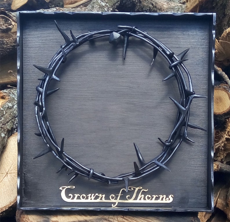 Forged Crown of Thorns, Wrought Iron Hammered Crown of Thorns, Unique Forged Gift, Christian ...