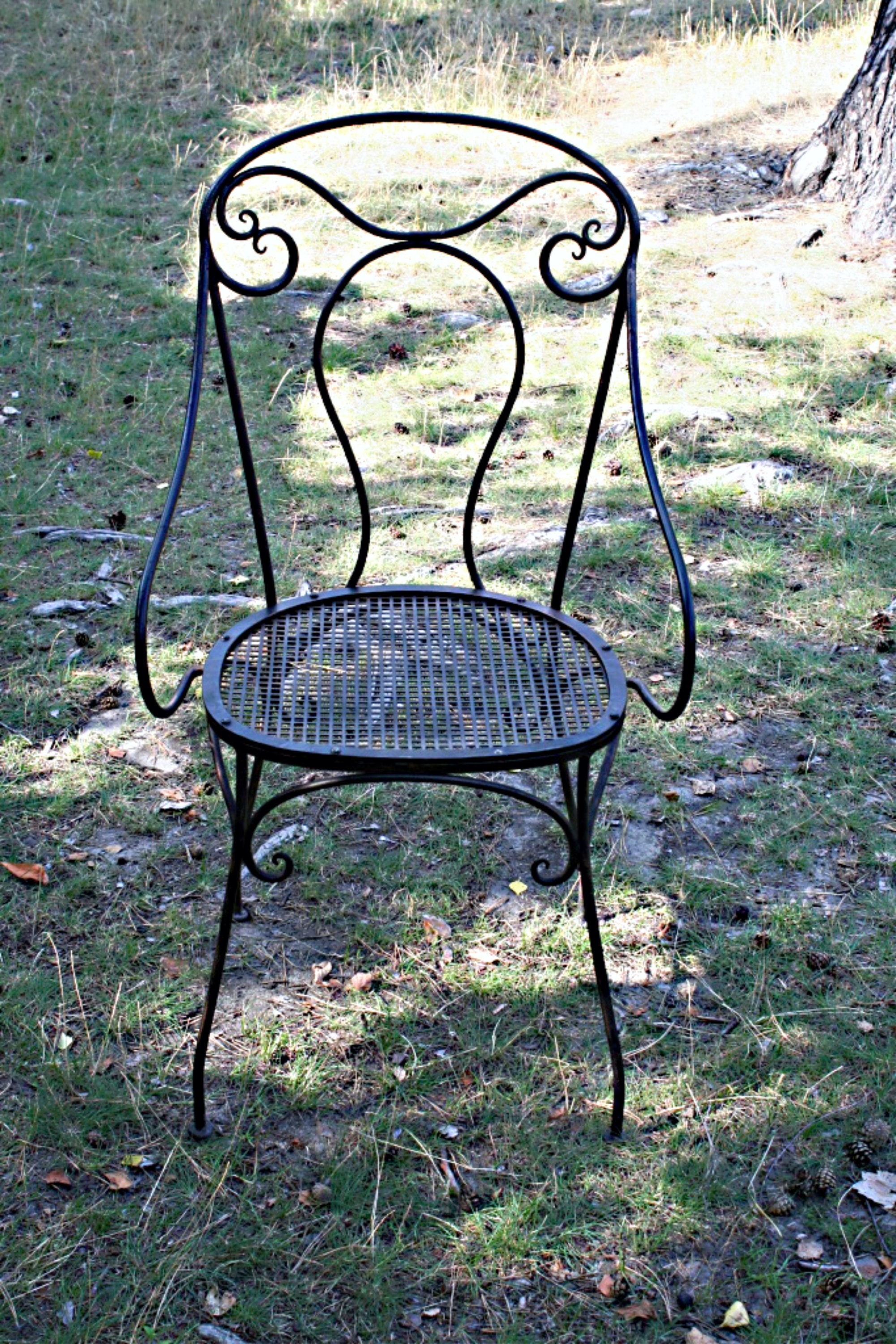 Hand Forged Chair, Wrought Iron Chair, Iron Stool, Garden Chair, Steel ...