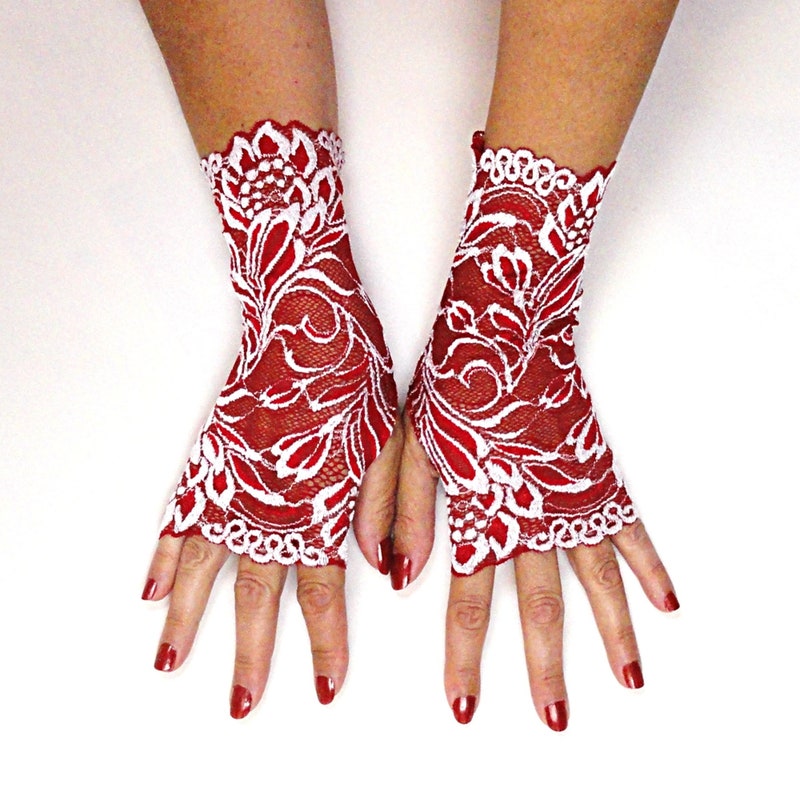 Red Gloves - Etsy