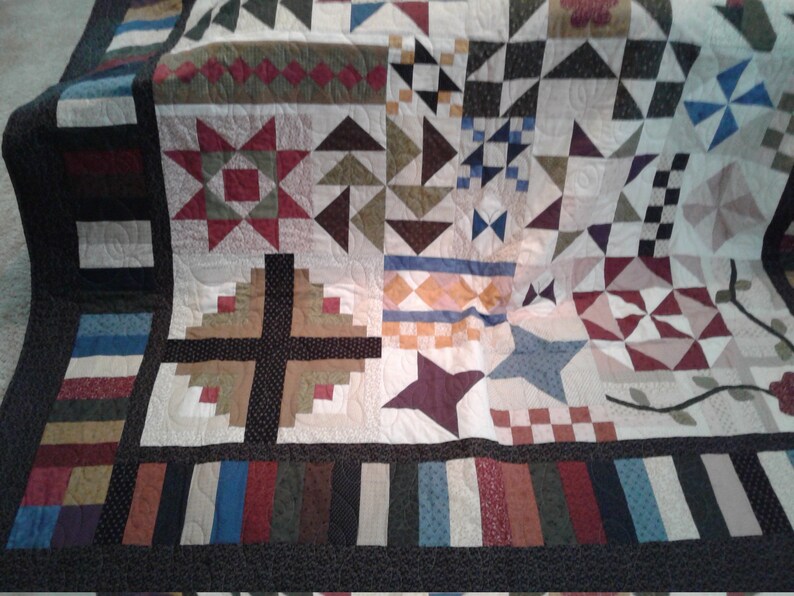 Country Sampler Quilt, Handmade Quilt, Quilt for Sale, Gift Quilt ...