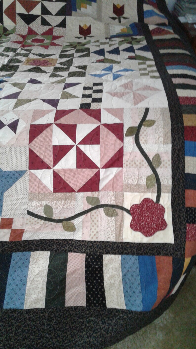 Country Sampler Quilt, Handmade Quilt, Quilt for Sale, Gift Quilt ...