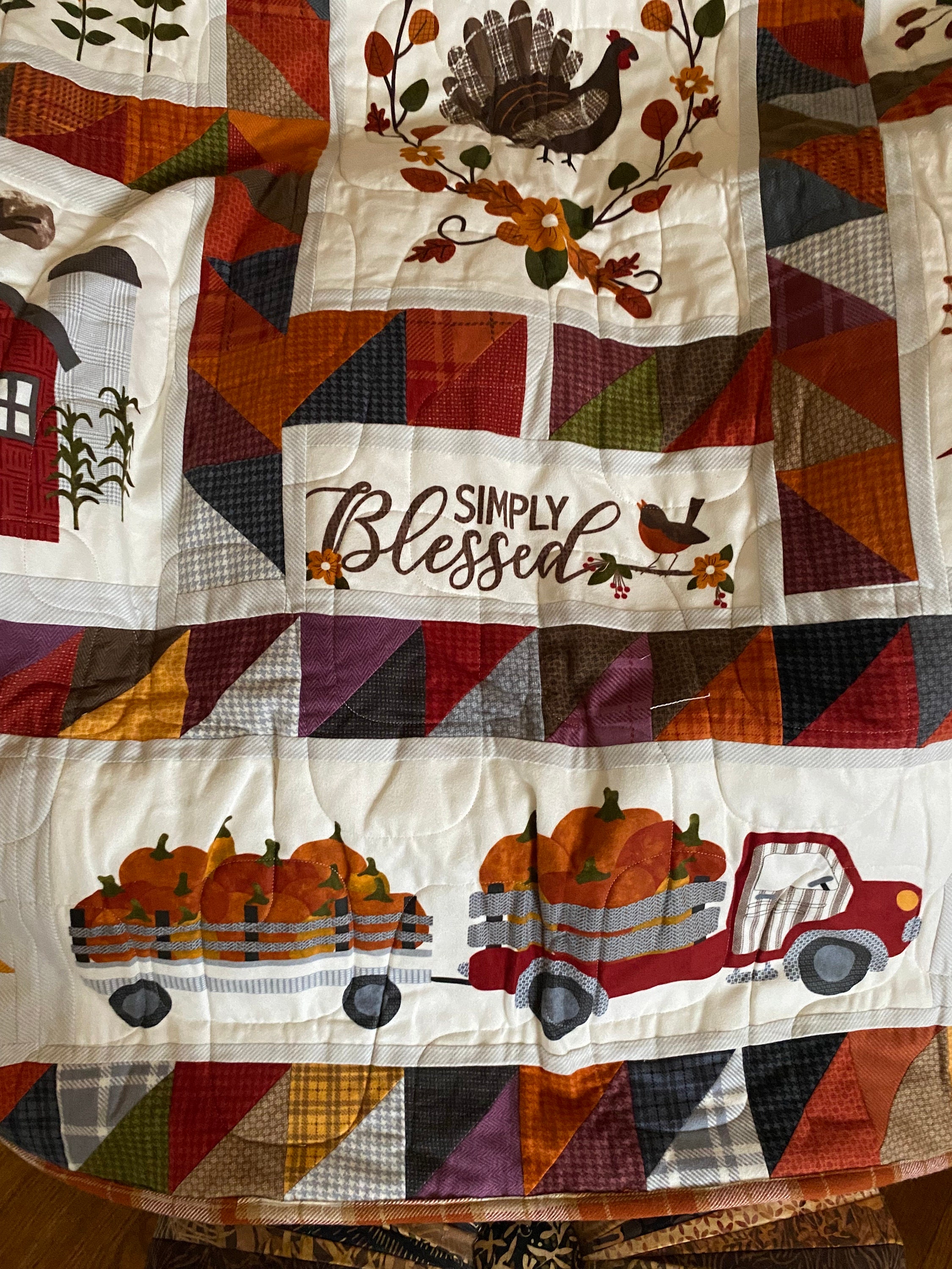 Be Thankful , Handmade Quilt, Quilt for Sale, Quilted Throw, Gift Quilt ...