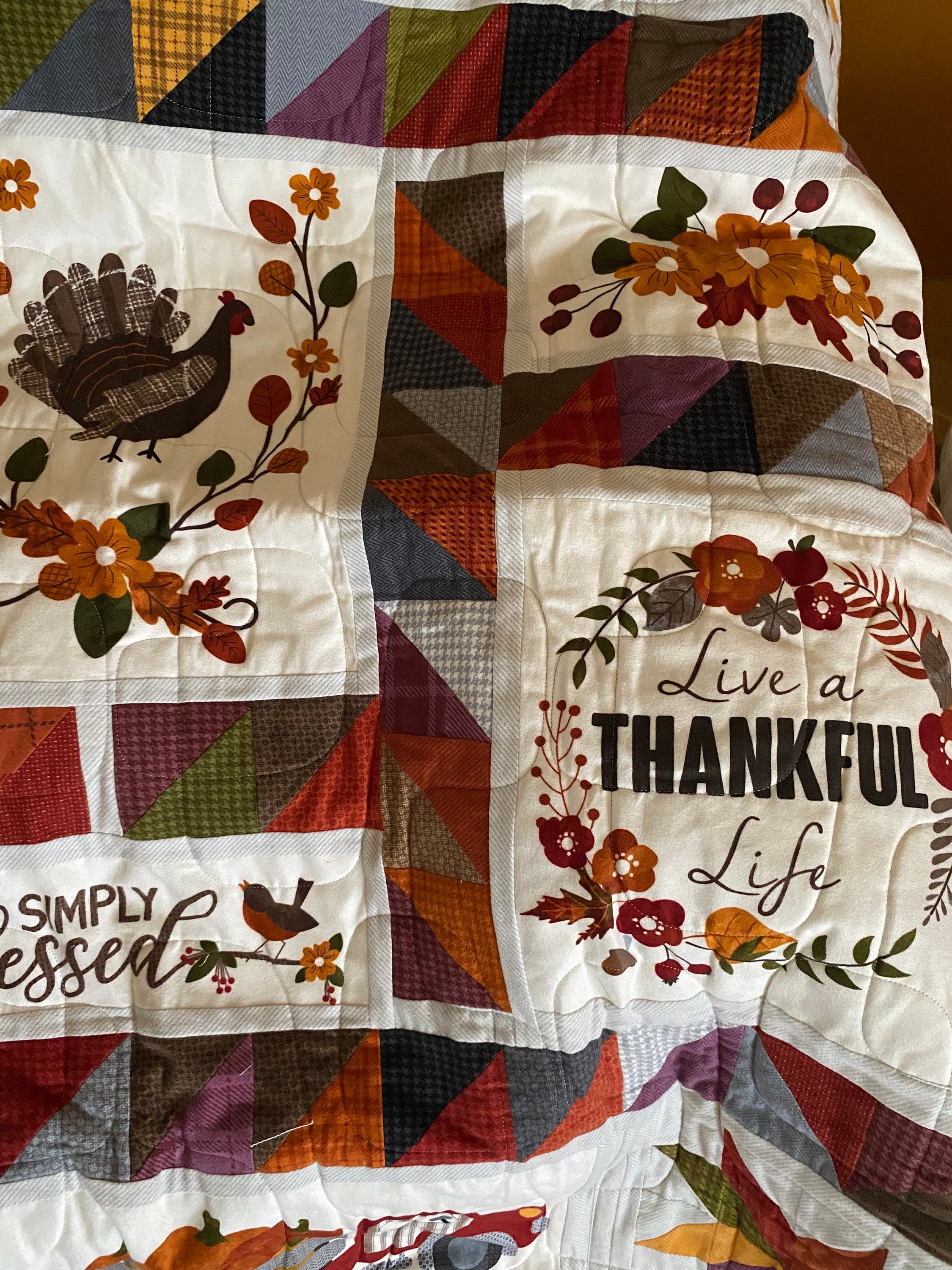 Be Thankful , Handmade Quilt, Quilt for Sale, Quilted Throw, Gift Quilt ...