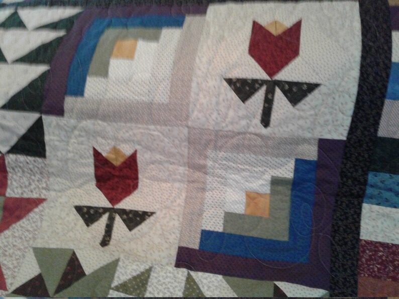 Country Sampler Quilt, Handmade Quilt, Quilt for Sale, Gift Quilt ...