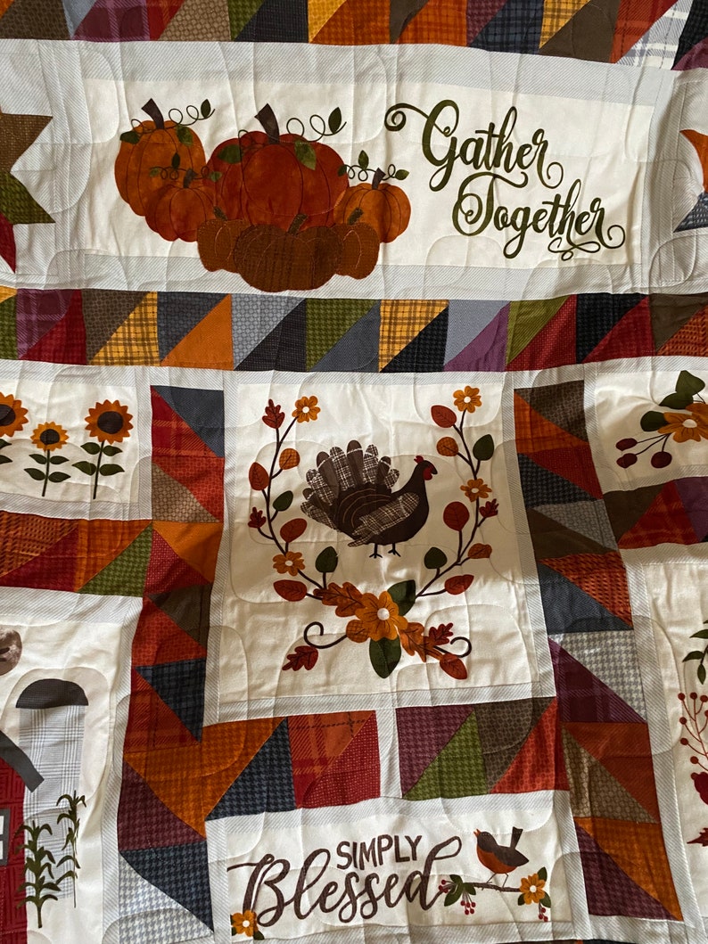Be Thankful , Handmade Quilt, Quilt for Sale, Quilted Throw, Gift Quilt ...