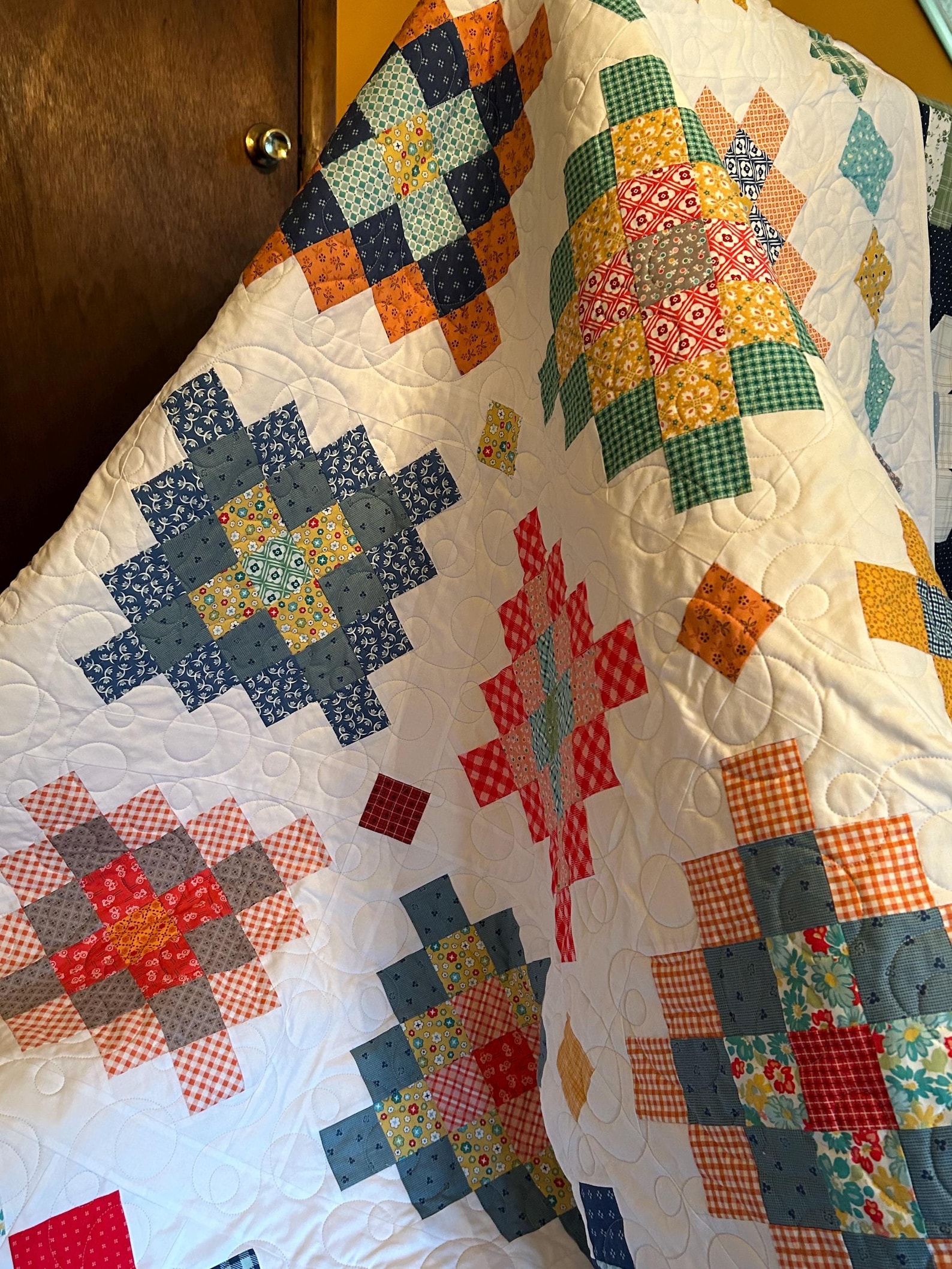 Great Granny Square Quilt, Handmade Quilt, Quilt for Sale, Quilted ...