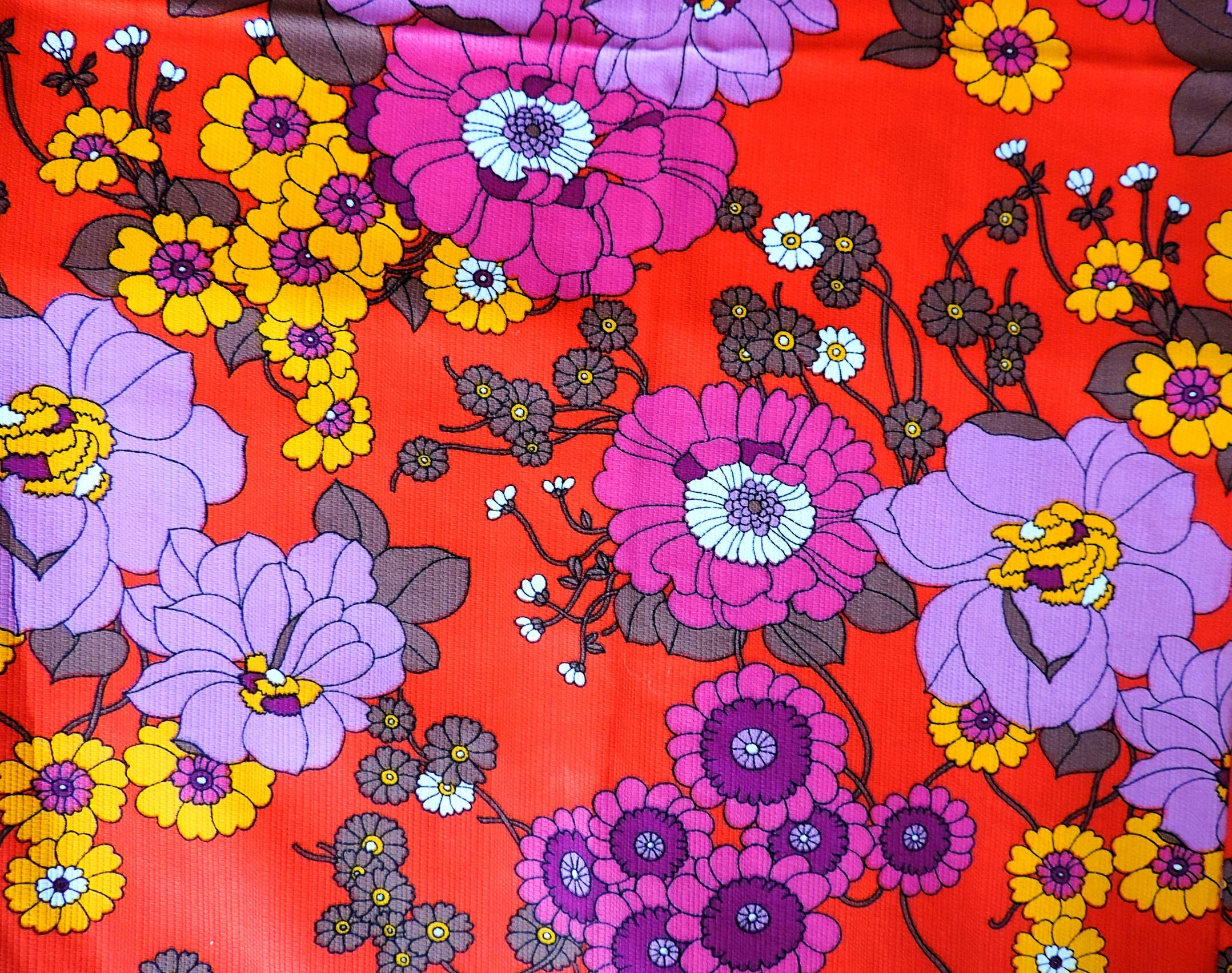 60s Flower Power Purple