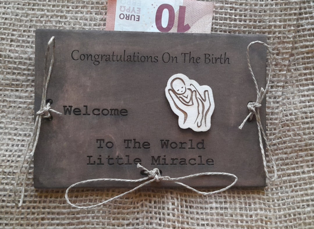 Money Gift Card for Birth Laser Cut File Instant Download Template SVG ...