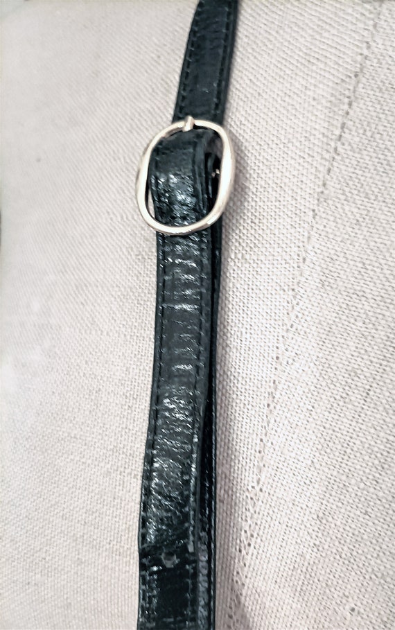 Vintage clutch bag in midnight blue leather, original… - Gem