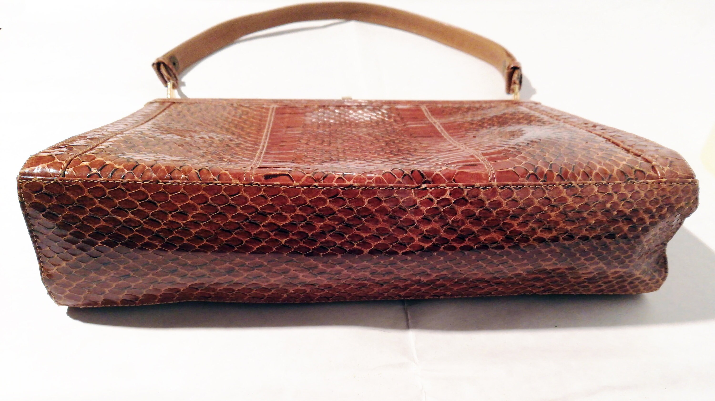 The Original T. Cappelli Vintage Red Crocodile Leather Handbag ...