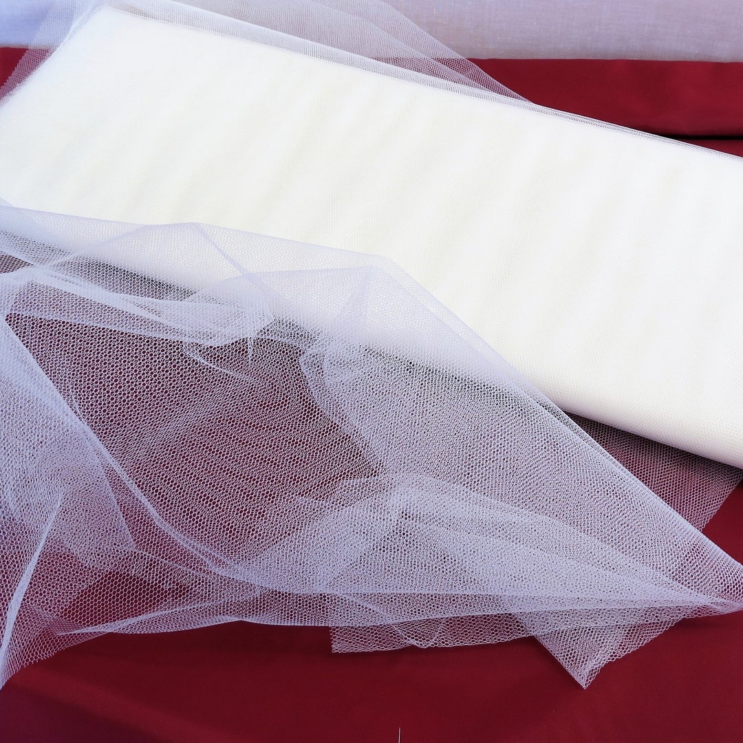 Tela de red blanca, red de material, red de enagua, vendida por metro ...