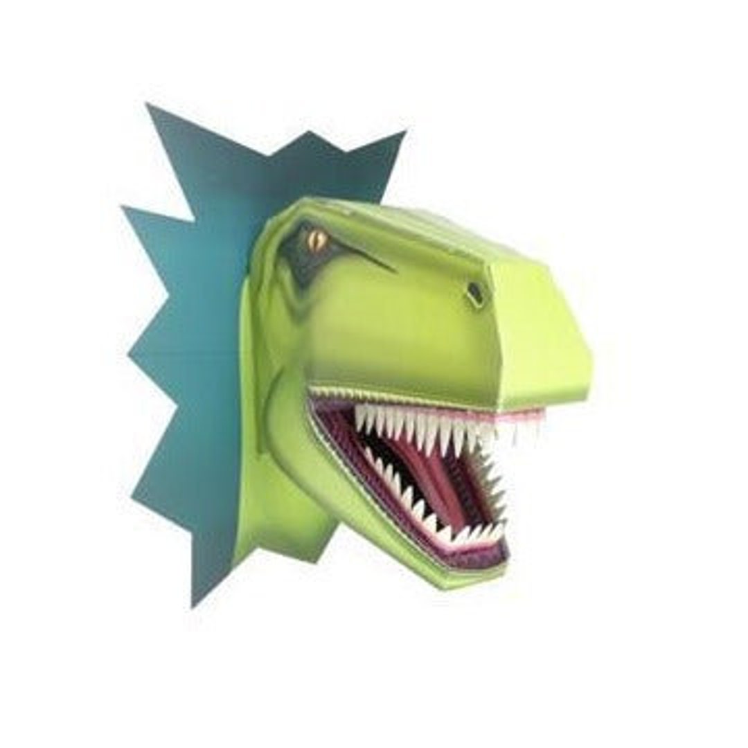 3D Paper Dinosaur Head - Etsy
