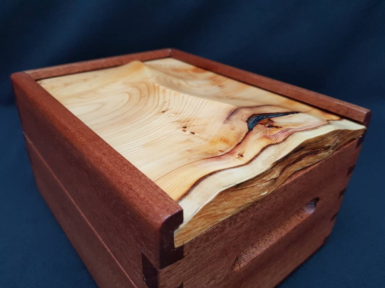 Handmade wooden box multi-purpose box live edge box hand | Etsy