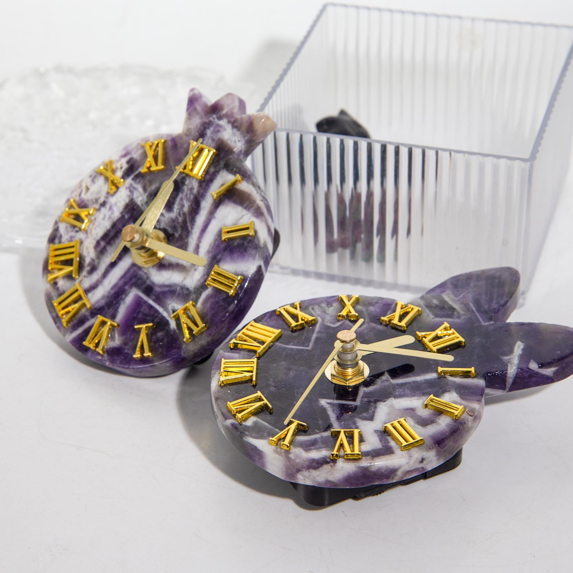 Amethyst Crystal Clock: Healing Desk Decor, 3.3'' - Etsy