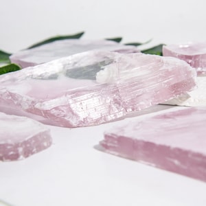 Wholesale Lot 2 Lbs Natural Pink Selenite Slab Healing Crystal Cluster ...
