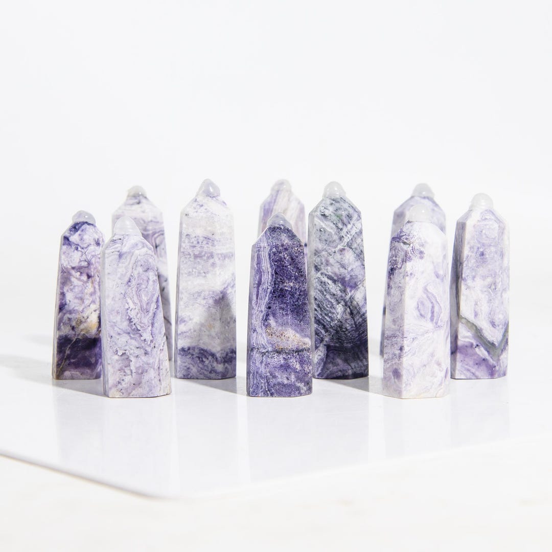 Violet Jasper Tower Obelisk: Golden Sand Healing Crystal - 1/2 Lbs ...
