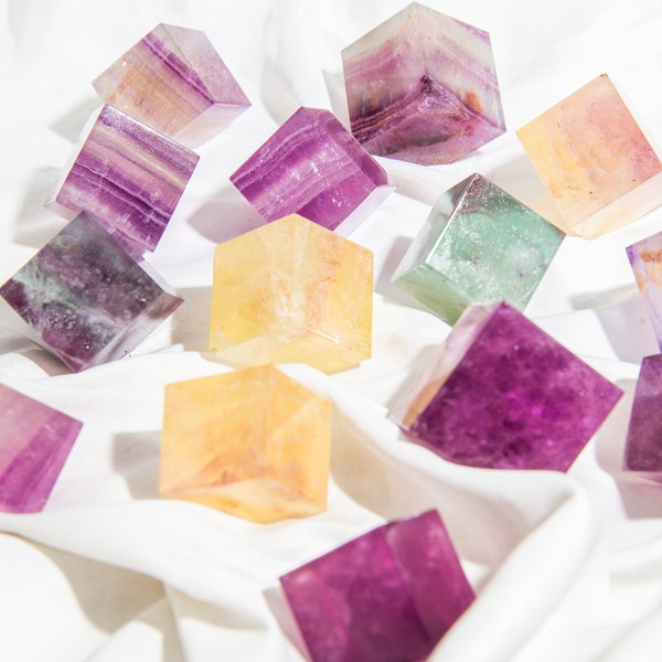 Fluorite Cubes - Etsy