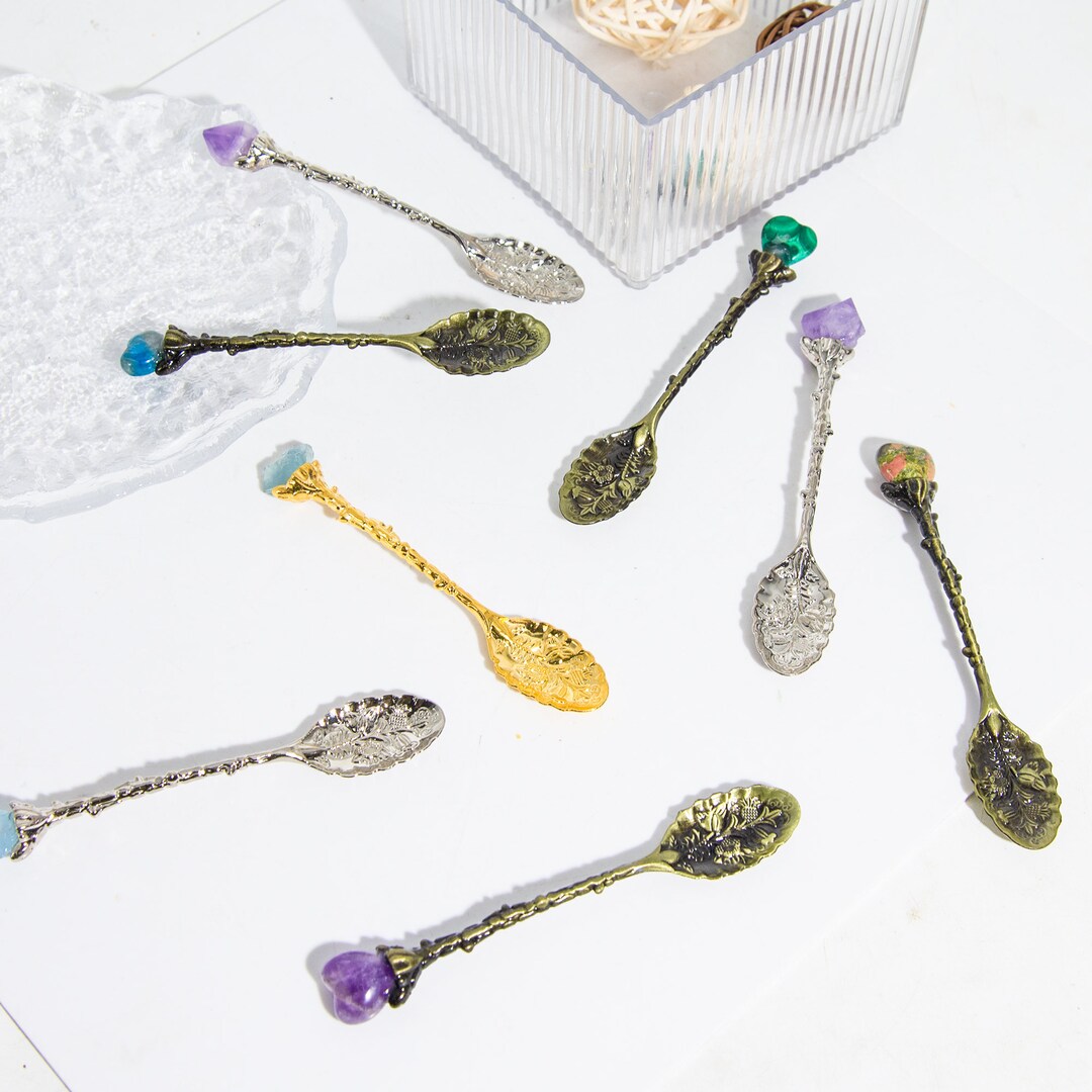 Wholesale Mixed Crystal Spoons Crystal Gifts Copper Crystal Spoon ...