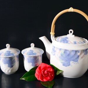 Pastel Grape Tea Set, Teapot & Two Cups - Etsy