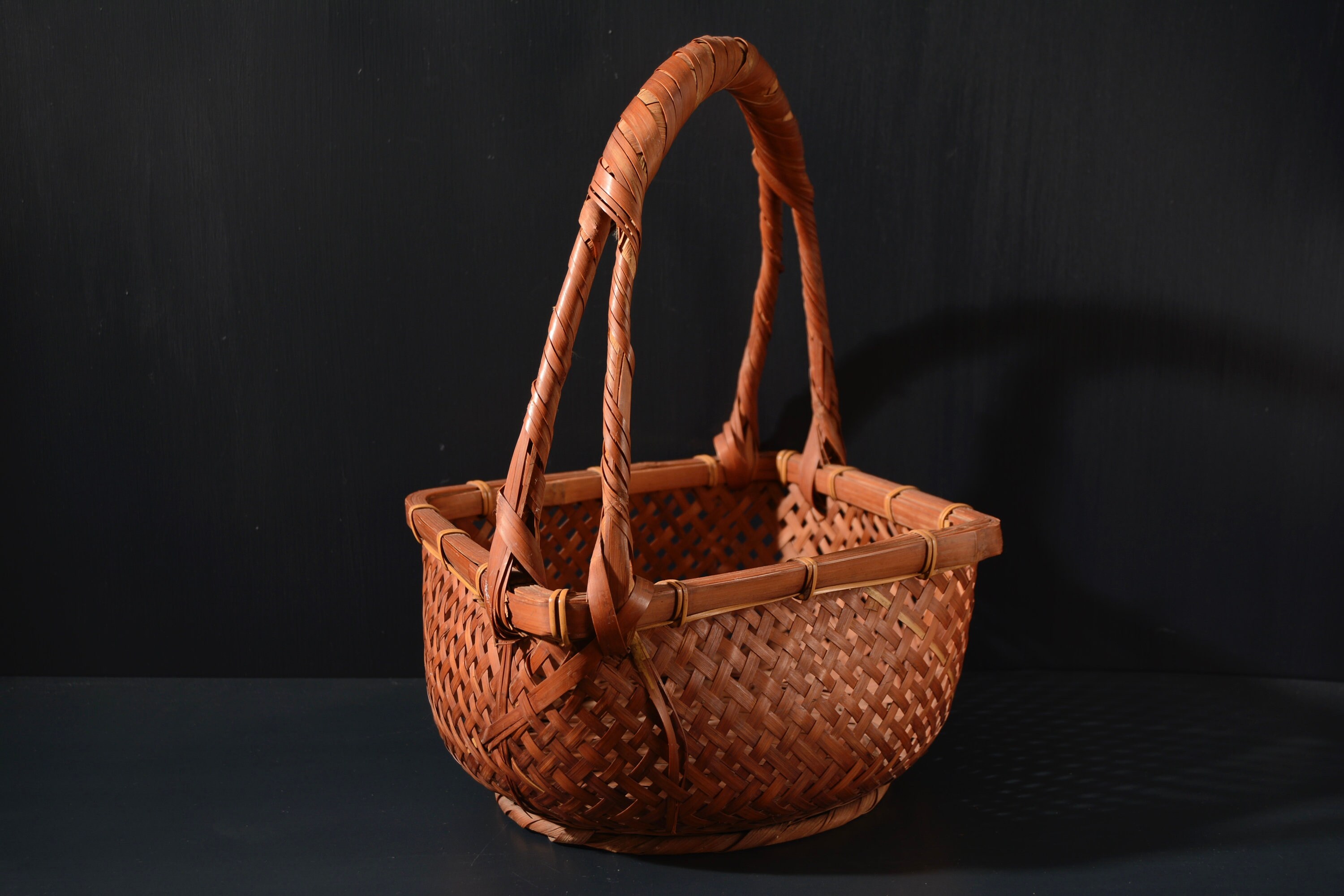 Vintage Japanese Diamond Shaped Basket - Etsy