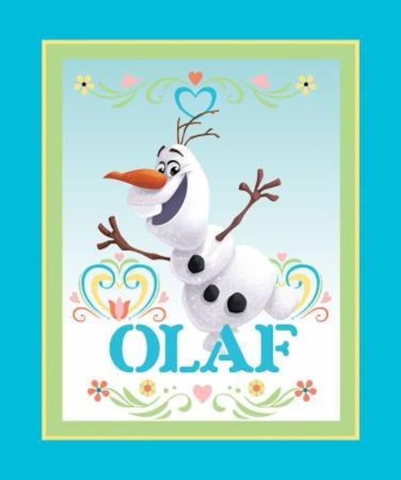Disney Frozen Olaf Dancing in Spring Panel Fabric, Sold by the Panel - Etsy