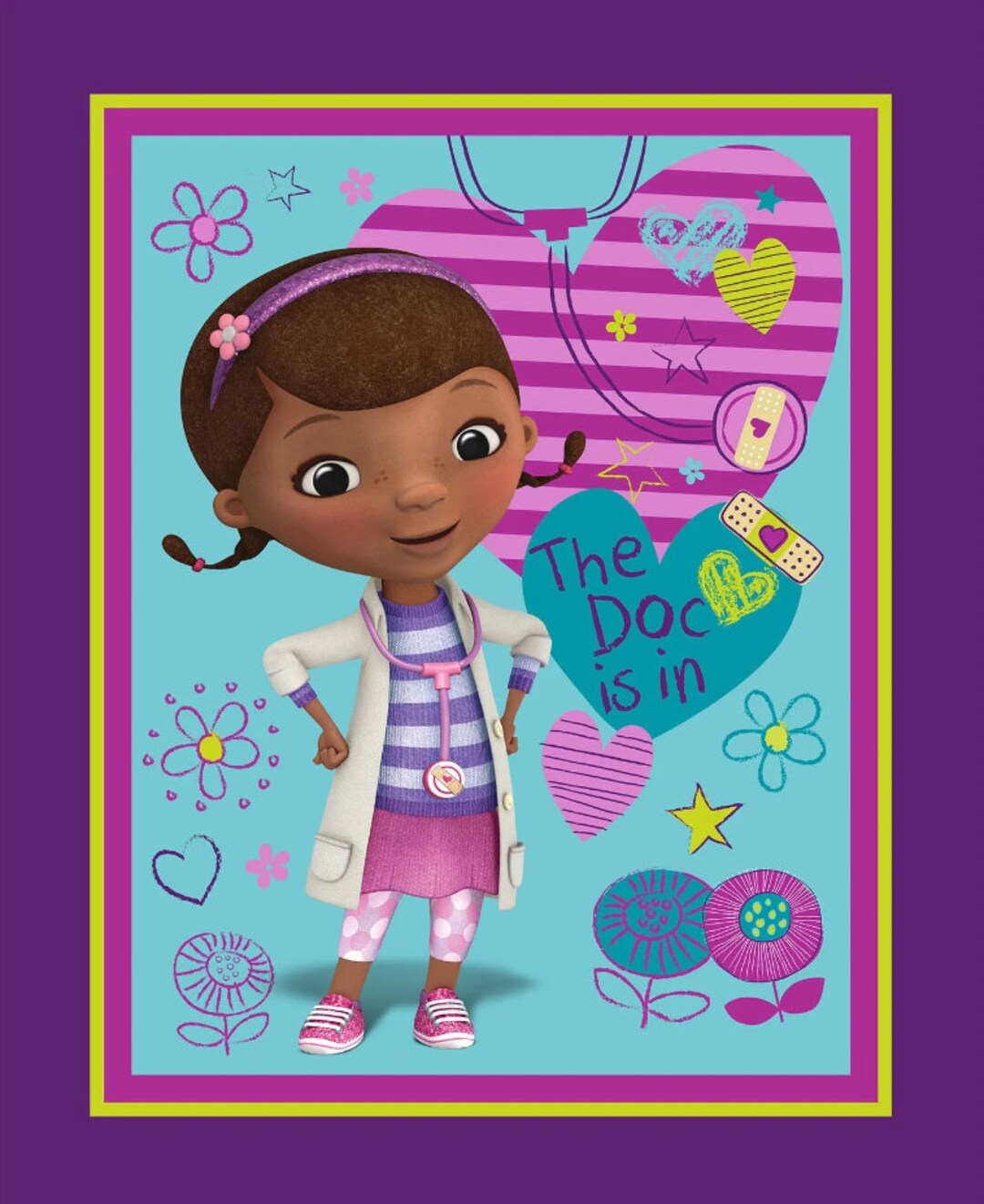 Disney Doc Mcstuffins the Doc is in Panel Fabric, Sold by the Panel - Etsy