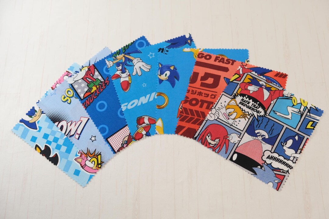 Sonic the Hedgehog - Precuts - Curated Collection - 5in Squares - 100% ...
