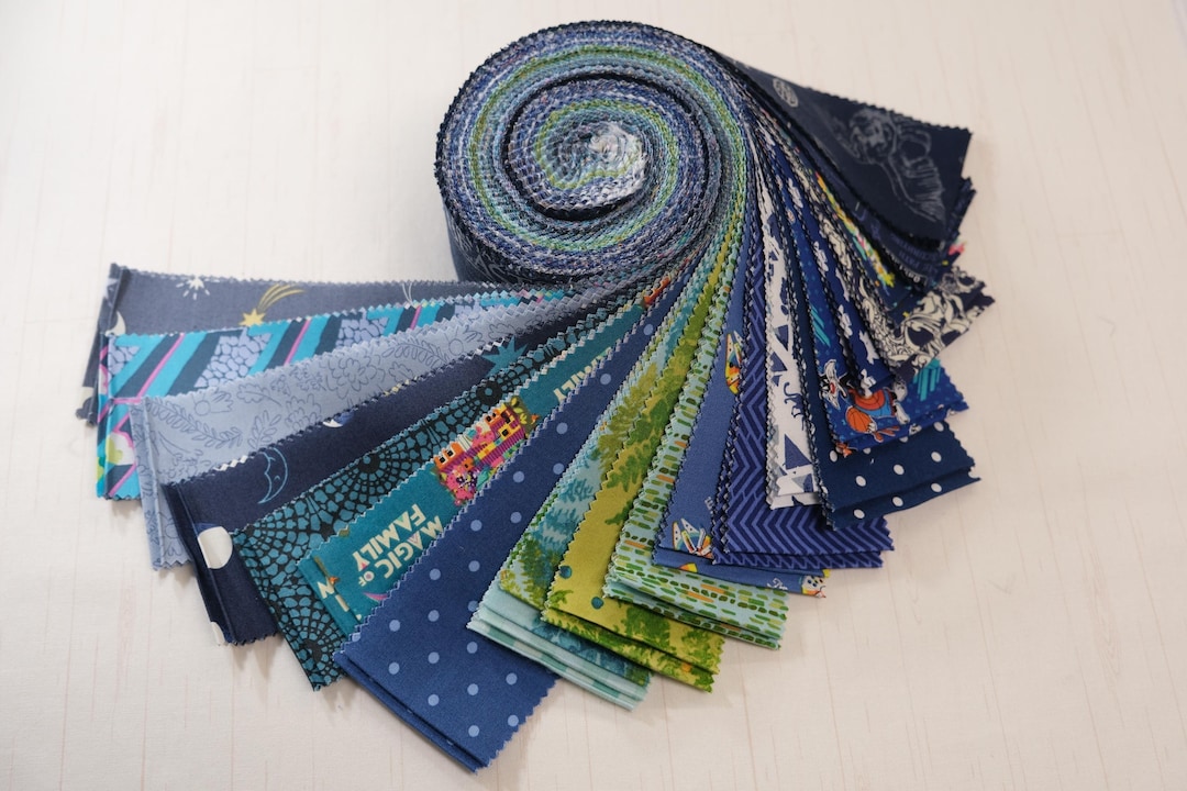 Scrappy Look - Blue Curation - Precuts - Jelly Roll - 2.5" WOF Strips ...