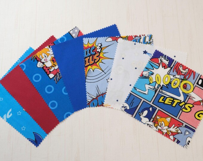 Sonic the Hedgehog - Precuts - Curated Collection - 5in Squares - 100% ...