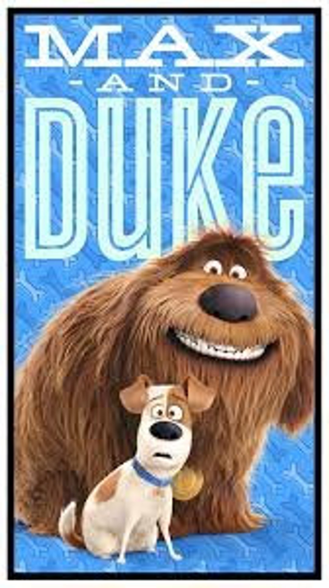 Illumination the Secret Life of Pets Max and Duke Panel Fabric, Sold by ...
