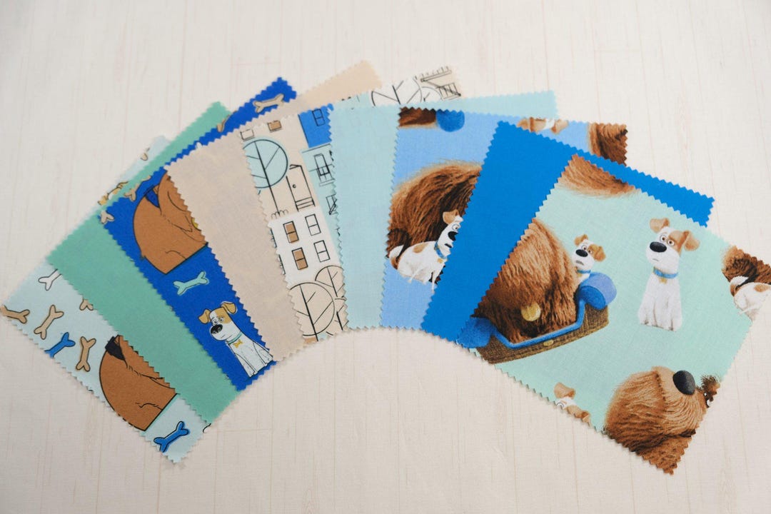 The Secret Life of Pets - Max and Duke Curation - Precuts - Charm Pack ...