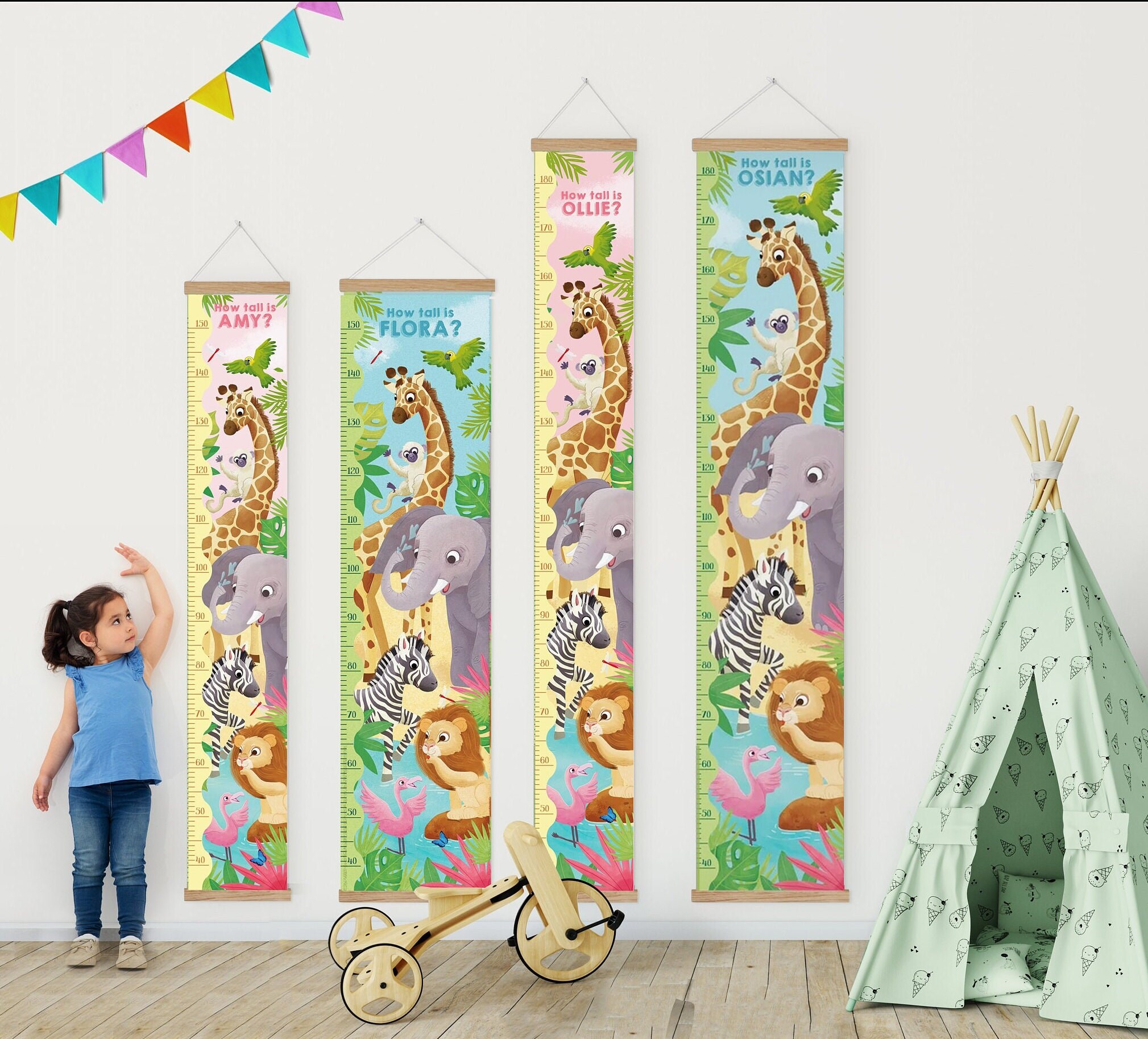 Personalised Height Chart | Kid's Growth Chart | Children's Decor | How ...
