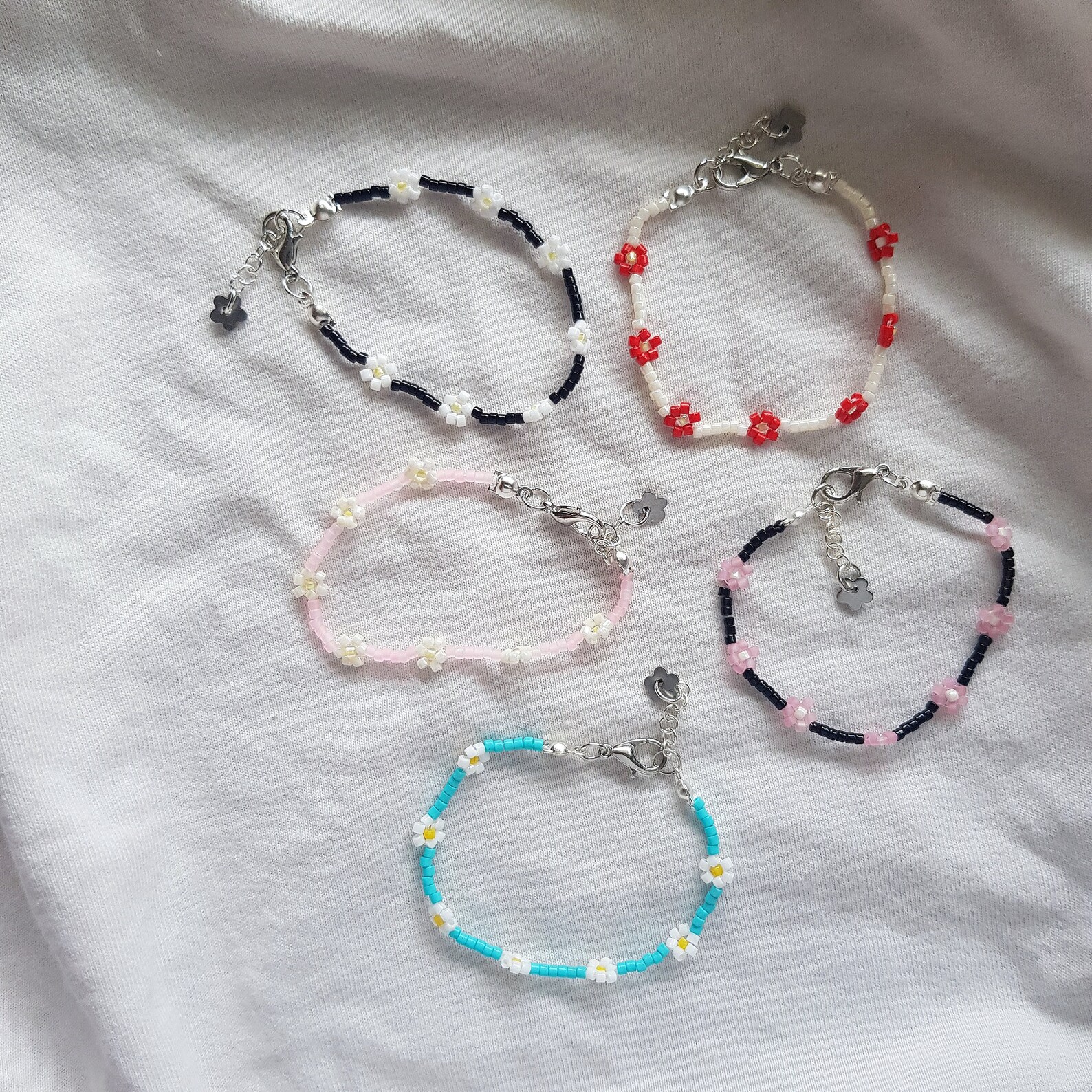 Floral Bead Friendship Bracelet Y2k/90's Inspired - Etsy