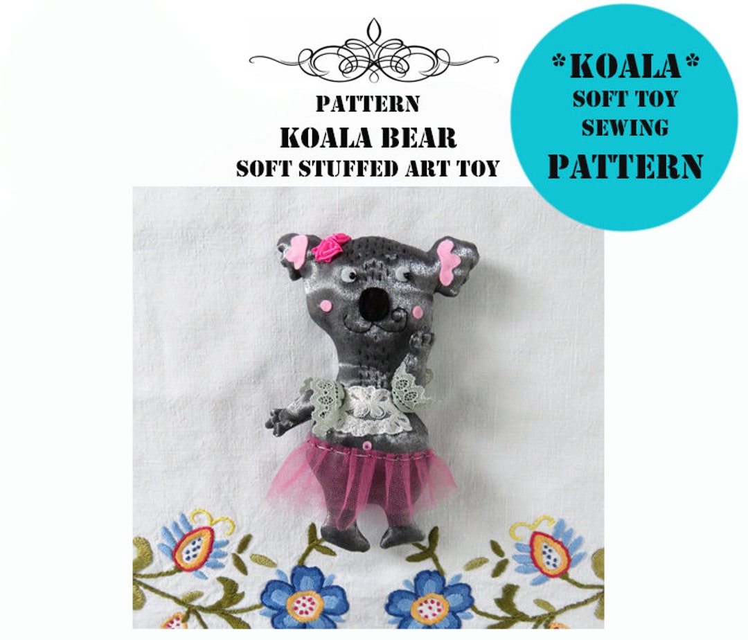 PDF Pattern Koala, Rag Koala Sewing Pattern, Soft Stuffed Koala, DIY ...