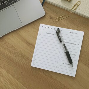 Daily Organizer Pad, Daily Notepad, Daily Planner Notepad With to Do ...