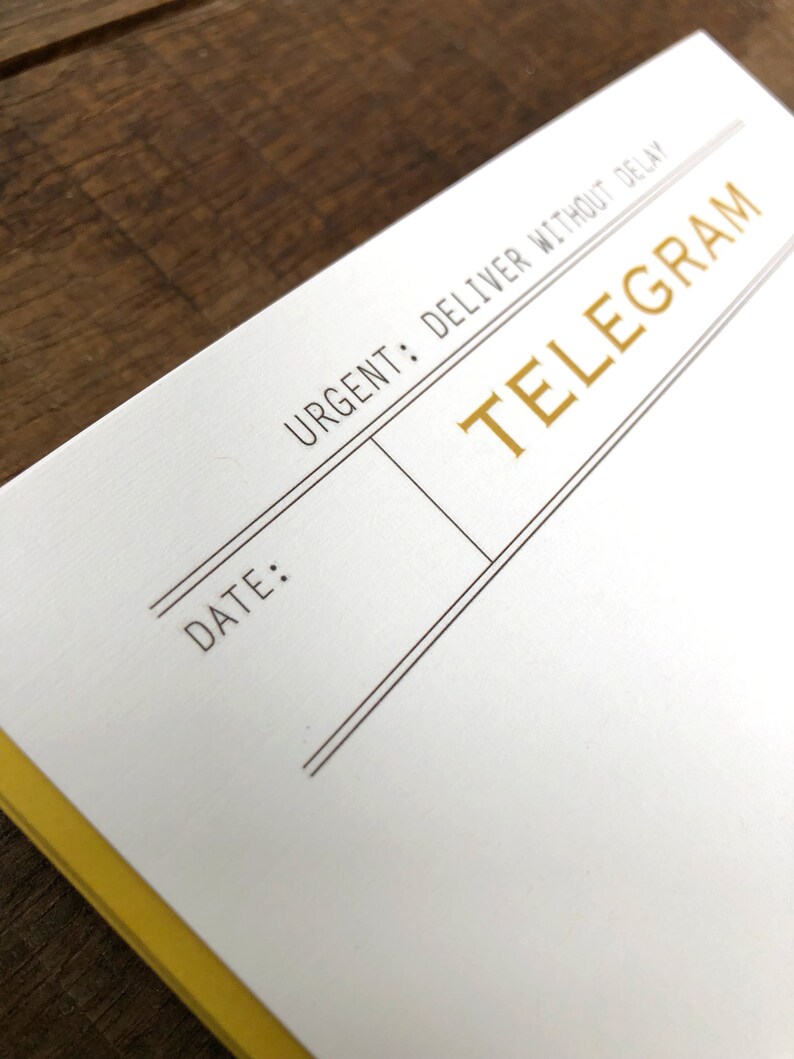 Telegram Postcard Vintage Postcard Flatcards Stationery - Etsy