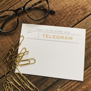 Telegram Postcard, Vintage Postcard, Flatcards, Stationery Set ...