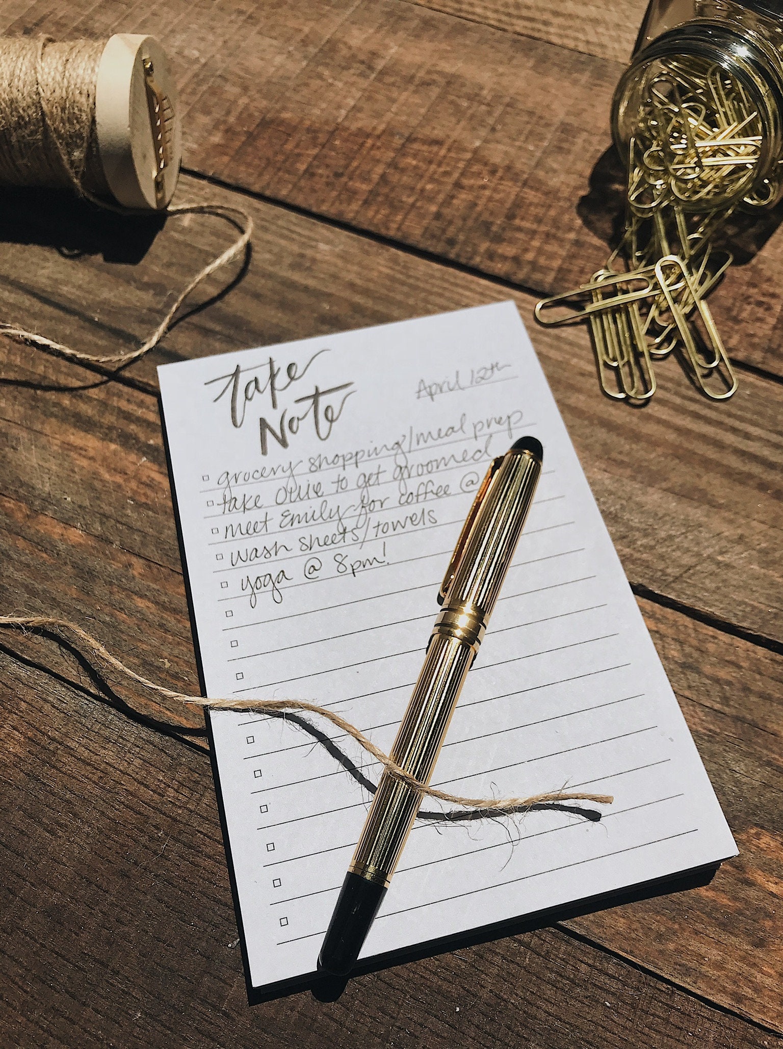 Gray Take Note Notepad To Do List Notepad | Etsy