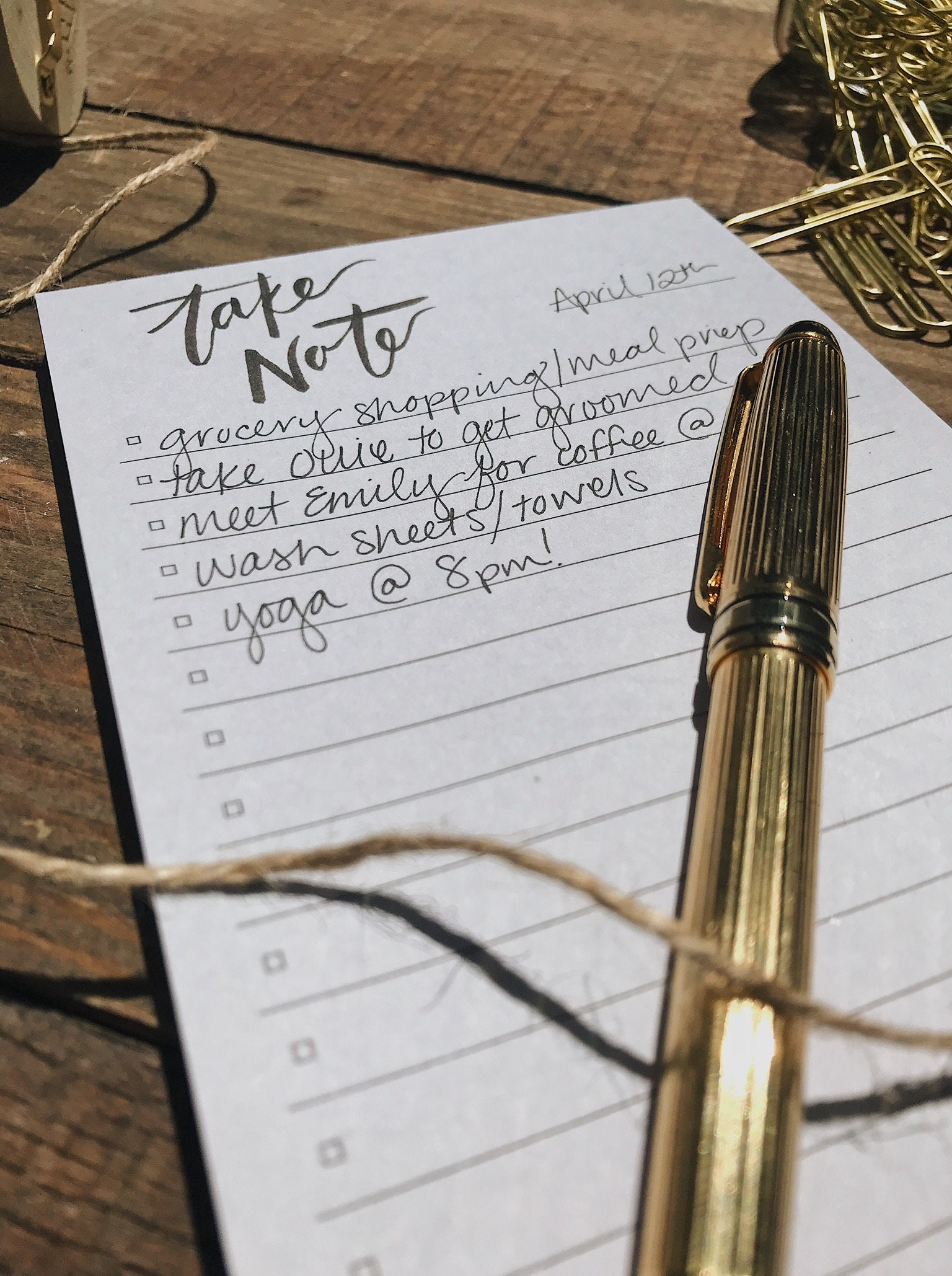 Gray Take Note Notepad To Do List Notepad | Etsy