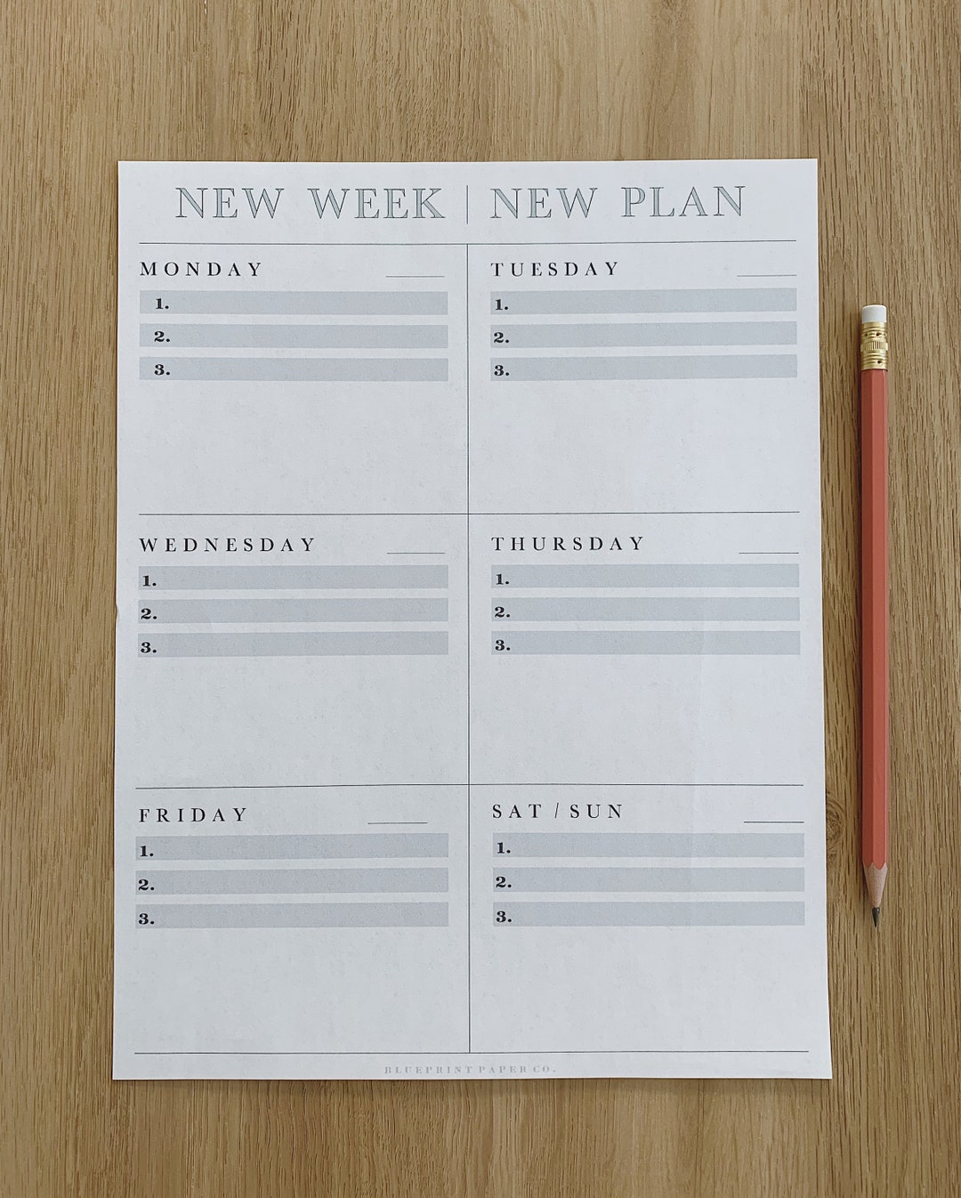 Vertical Printable Weekly Planner, Printable Weekly Planner, PDF ...