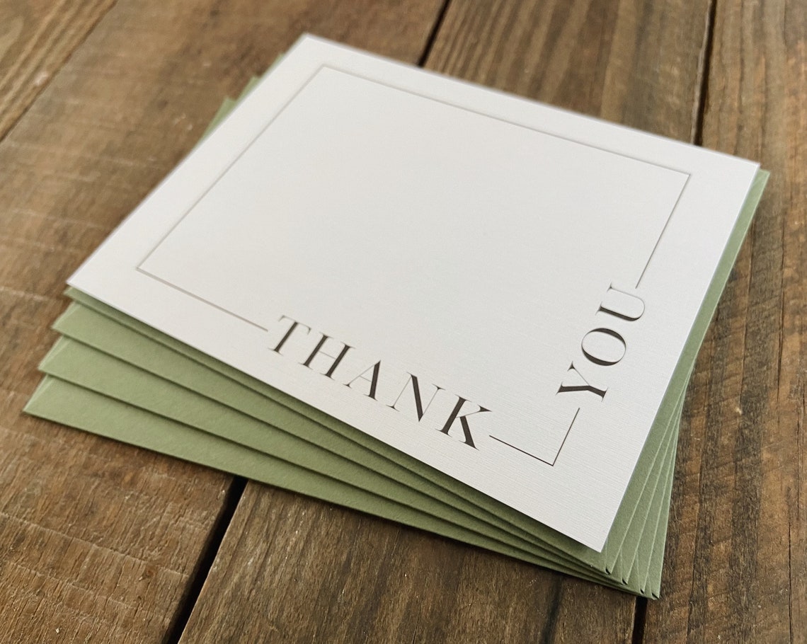 Thank You Cards Greeting Card Stationery Card Set Thank | Etsy